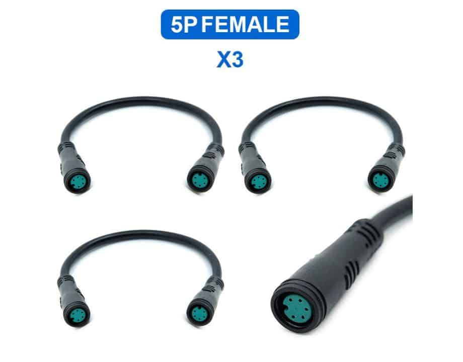 Conector adaptador waterproof 5 pines macho-macho